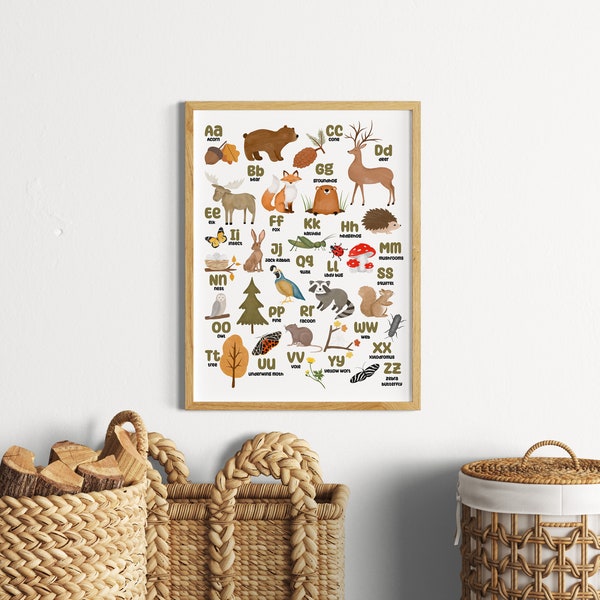Woodland Alphabet - Etsy