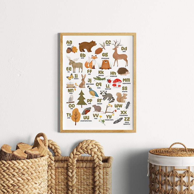 Woodland Alphabet - Etsy