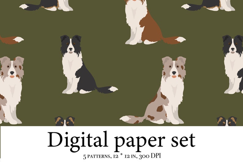 Puppy Dog Printable Papers, Dog Digital Papers, Cute Pug Dog Digital ...