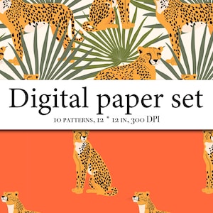 Jungle Digital Paper - Safari Paper - Seamless Patterns - Digital ...
