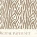 Neutral Animal Print Digital Paper, Seamless Animal Skin Patterns With ...