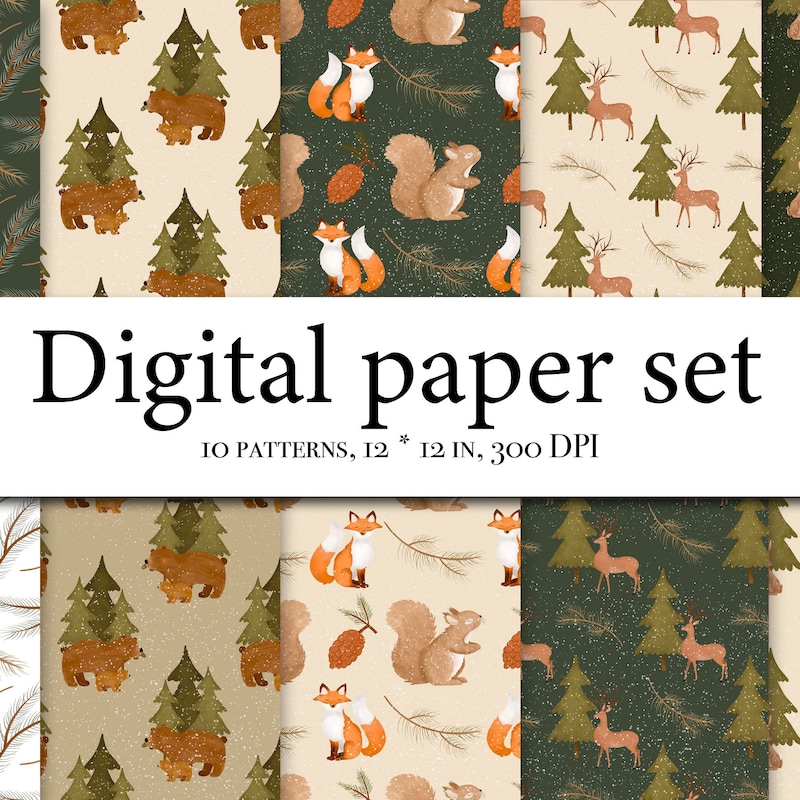 Woodland Paper - Etsy