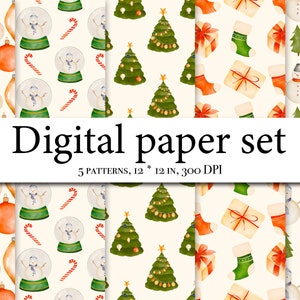 Watercolor Holly Christmas Clipart - Winter Decor Cozy - Clipart ...