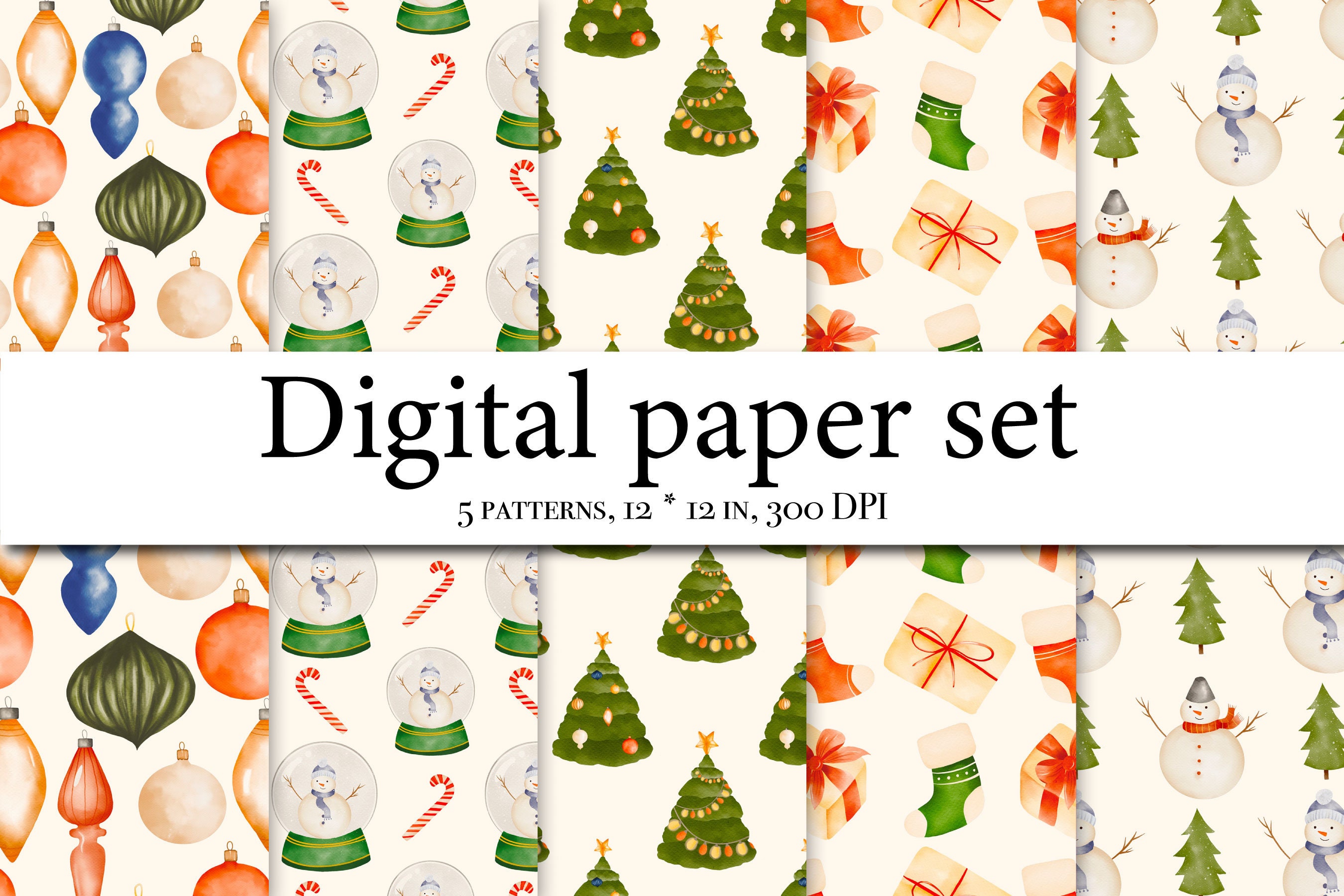 Watercolor Holly Christmas Clipart Winter Decor Cozy Clipart Christmas ...