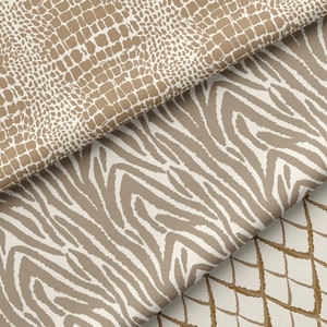 Neutral Animal Print Digital Paper, Seamless Animal Skin Patterns With ...