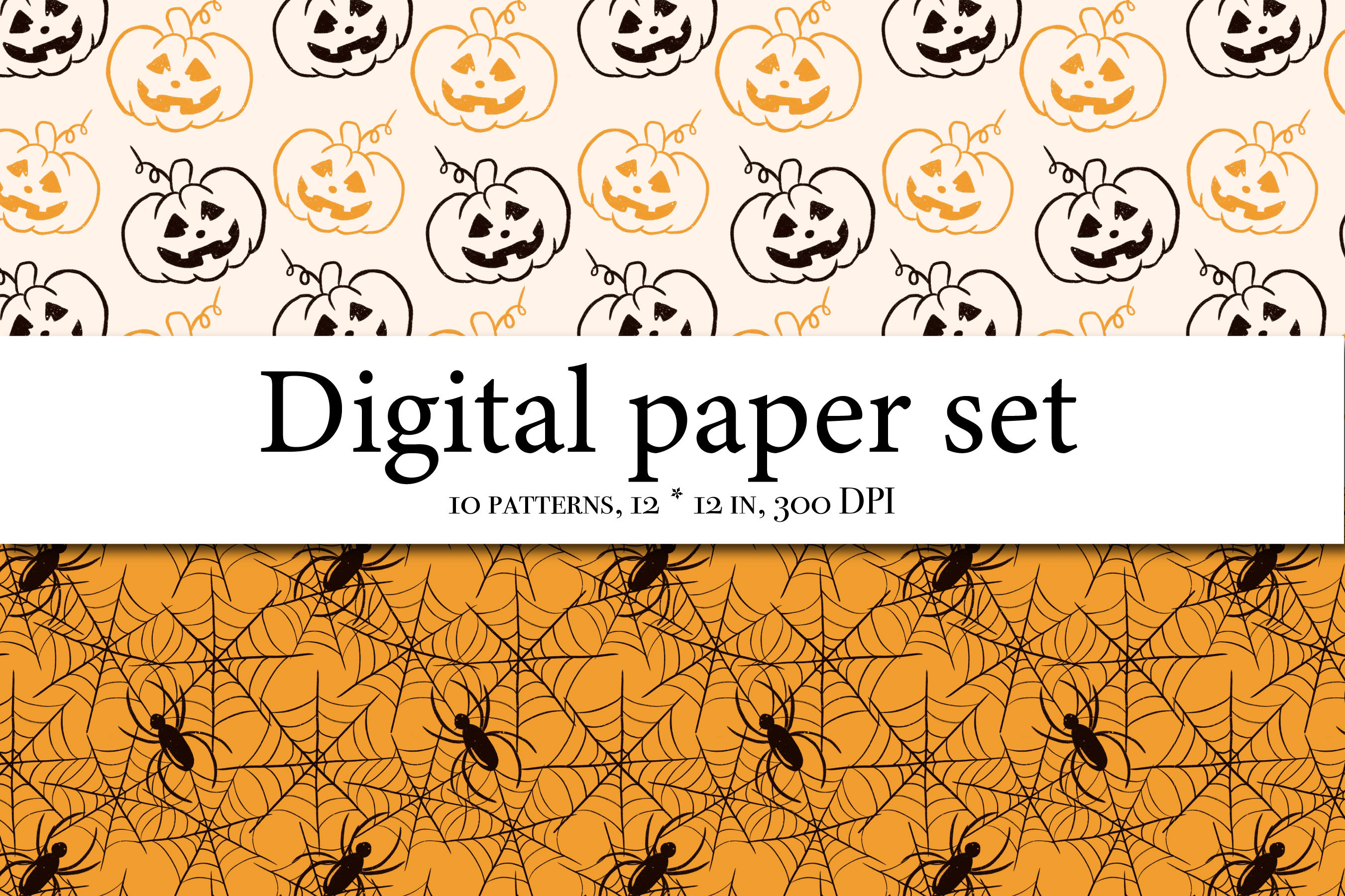 Halloween Digital Paper Trick or Treat Scrapbook Papers Boo - Etsy