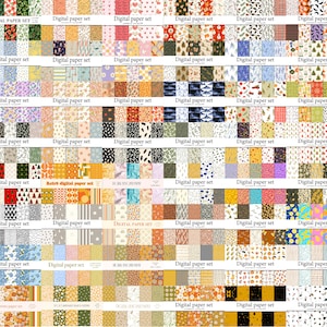 Digital Paper Bundle - Seamless Patterns - Printable Scrapbook ...