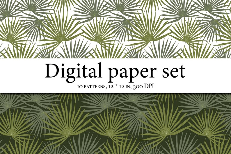 Bright Tropical Digital Paper Pack Tropic Seamless Pattern - Etsy