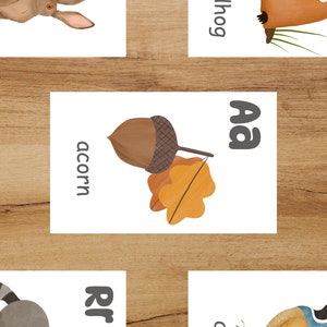 Woodland Alphabet Flashcards - Forest Alphabet Cards - Homeschool - ABC ...