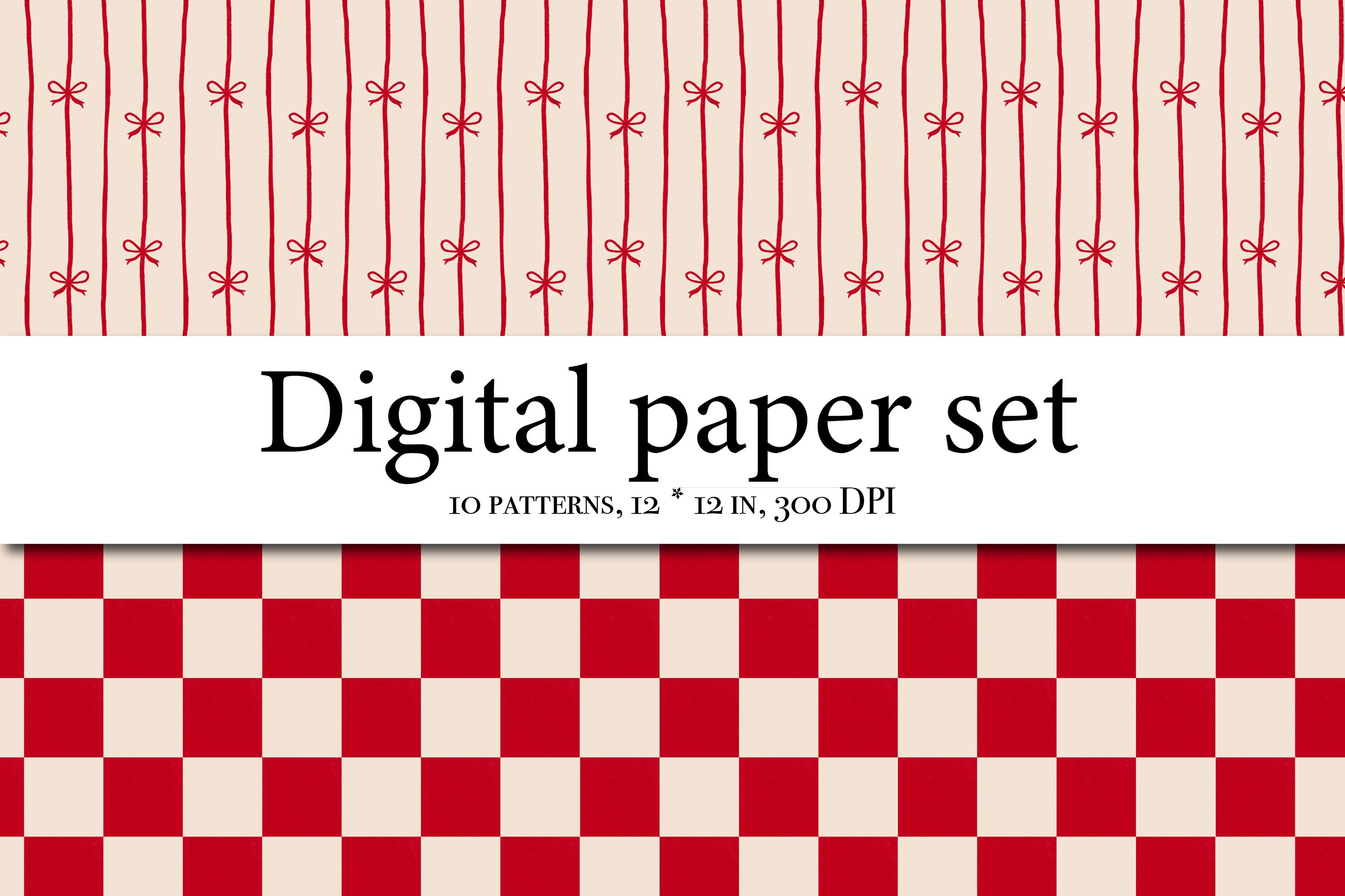 St. Valentine's Day Digital Scrapbooking, 10 Valentine Hearts Seamless ...