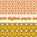Pattern Clipart With Retro Digital Paper - 70s Retro Background Digital ...