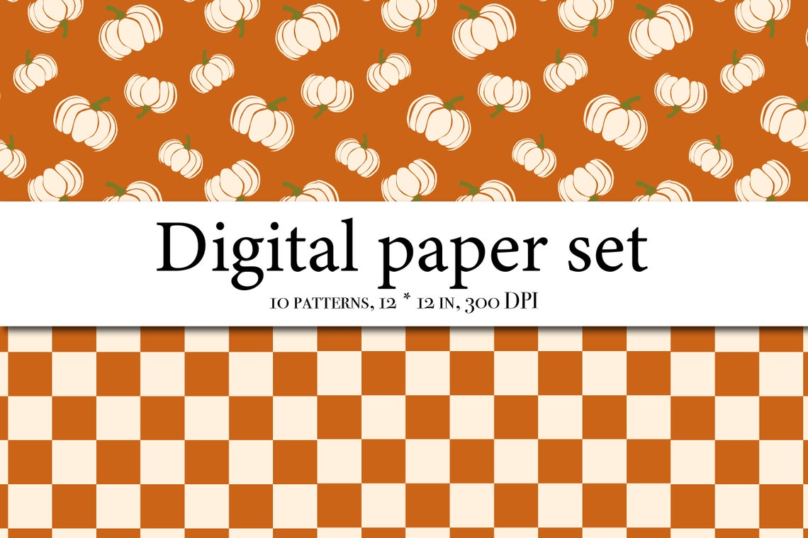 Halloween Digital Paper, Trick or Treat Scrapbook Papers, Boo Wallpaper ...