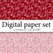 Elegant Red and Pink Bow Digital Paper Set - Holiday Joy Digital Paper ...