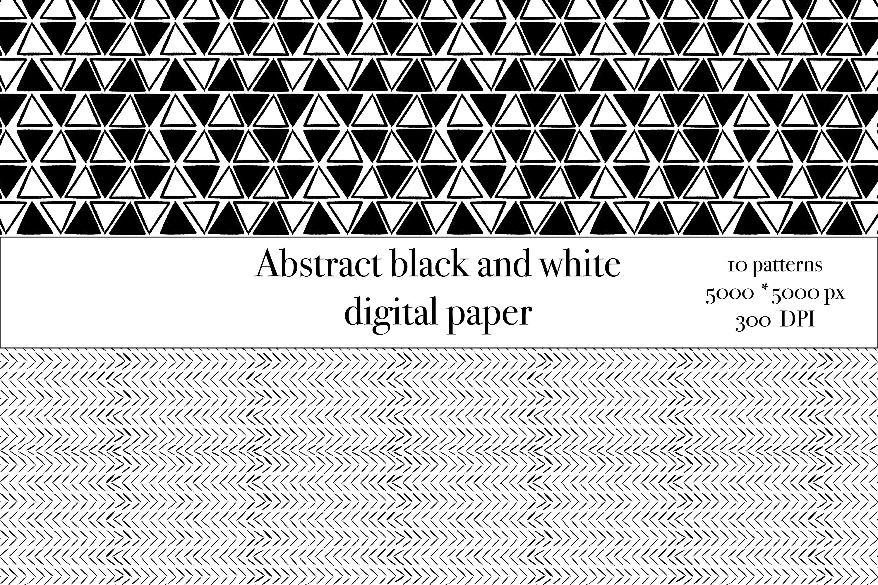 Black and White Digital Paper Black Doodle Abstract Patterns - Etsy