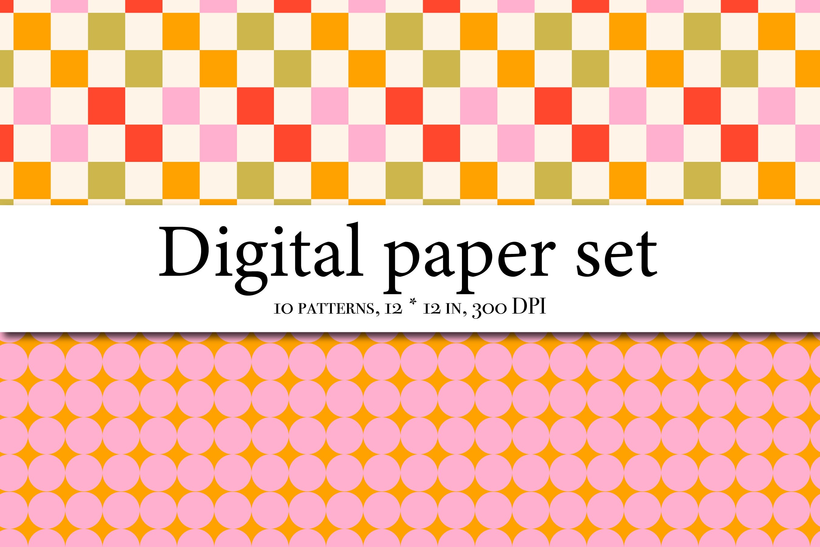 Abstract Digital Paper, Modern Brush Strokes Paper Pack, Trendy ...
