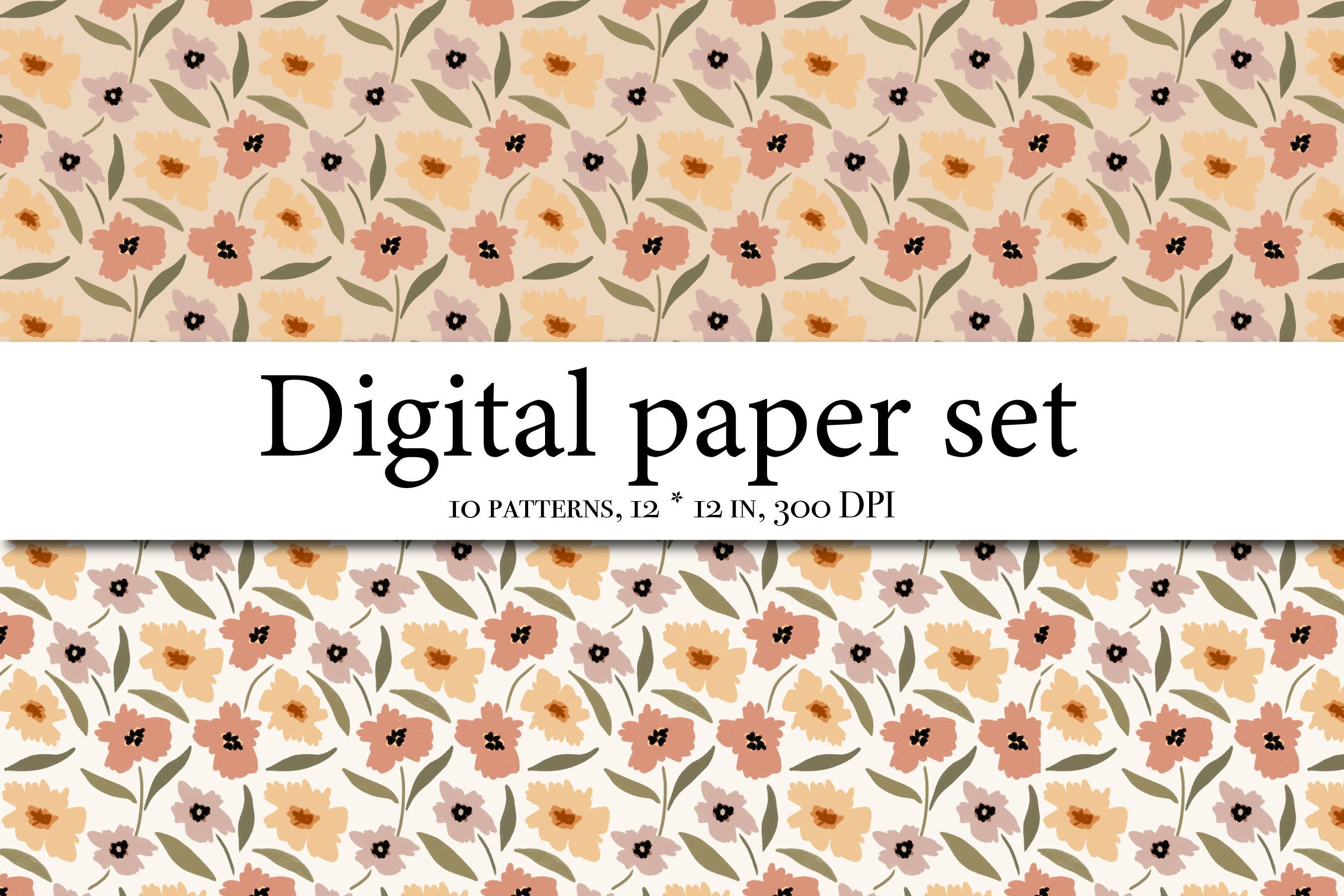 10 Boho Seamless Digital Papers Boho Scrapbook Paper Boho - Etsy