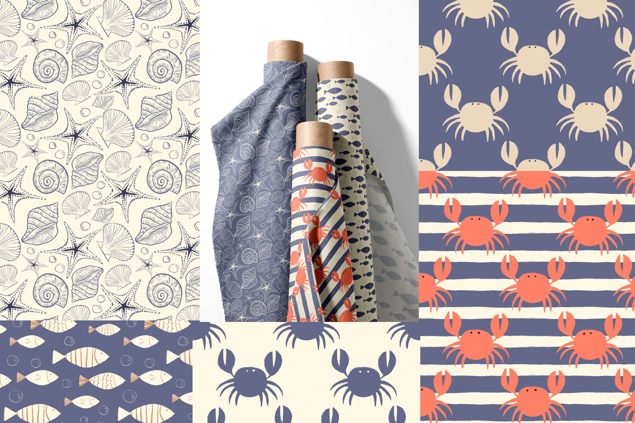 Sea Digital Paper-underwater Ocean Crab Digital Paper Lighthouse ...