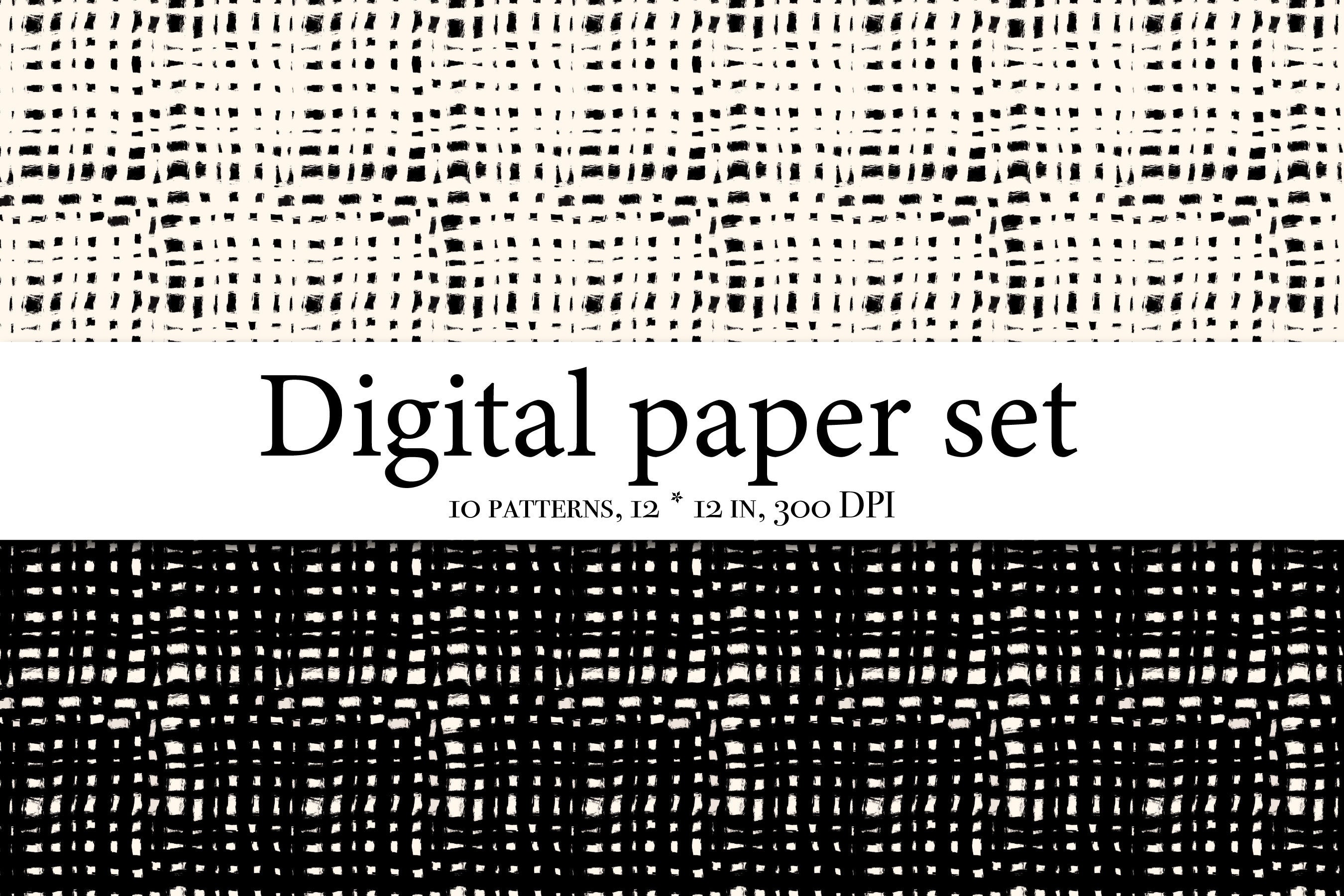 Abstract Strokes Digital Paper, Scrapbook Papers, Seamless Patterns ...