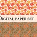 Watercolor Fall Leaves Digital Paper - Autumn Pattern - Rustic ...