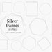Silver Frame Clipart Geometric Silver Frames Wedding Invitations Silver ...