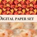 Watercolor Fall Leaves Digital Paper - Autumn Pattern - Rustic ...