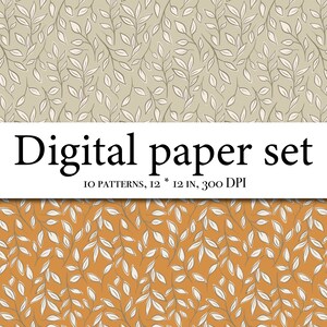 10 Boho Seamless Digital Papers, Boho Scrapbook Paper, Boho Backgrounds ...