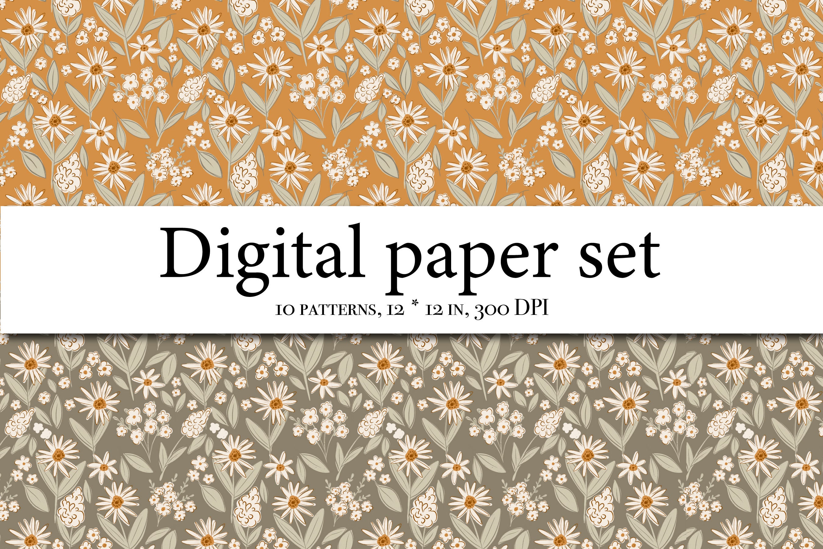 10 Boho Seamless Digital Papers, Boho Scrapbook Paper, Boho Backgrounds ...