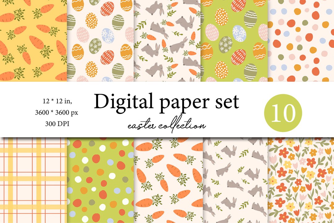 Easter Seamless Pattern - Watercolor Paper Easter - Digital Paper ...