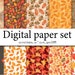 Watercolor Fall Leaves Digital Paper - Autumn Pattern - Rustic ...