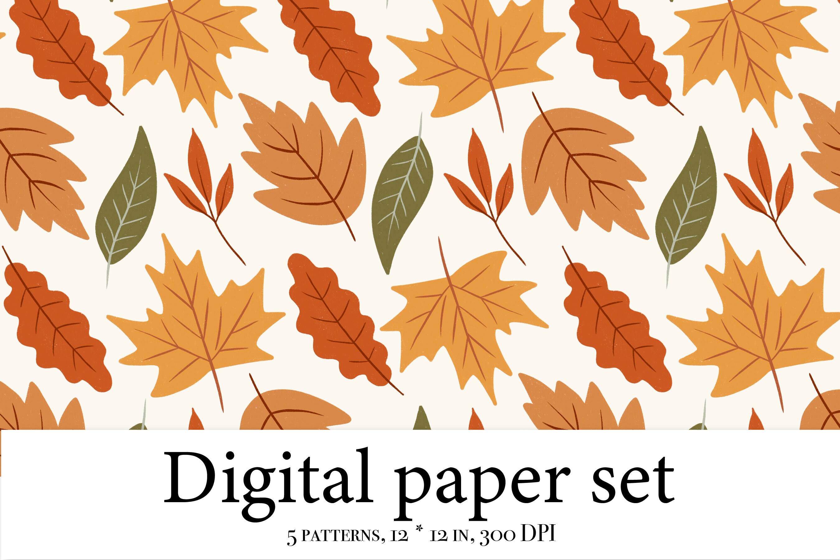 Cozy Fall Vibes: Instant Download Fall Digital Paper Pack - 5 Seamless ...