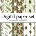 Watercolor Forest Digital Paper Set - Forest Landscape Paper - Seamless ...