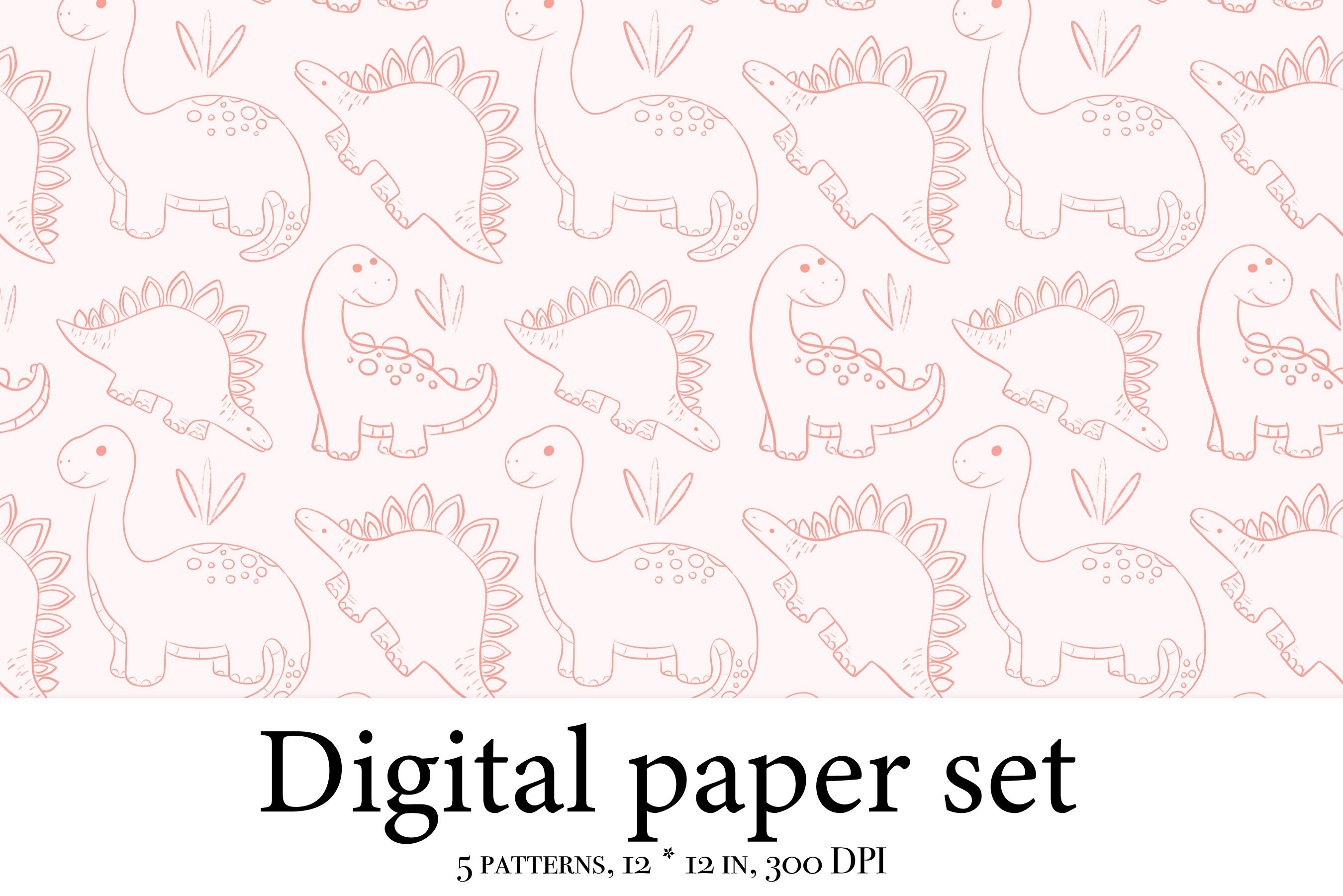 Dinosaur Digital Paper, Jurassic Scrapbook Papers, Dinosaurs Wallpaper ...