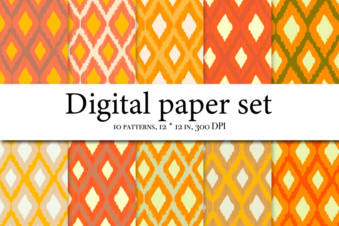 Ikat Geometrical Patterns, Tribal Ethnic Patterns Yellow Blue Red Green ...