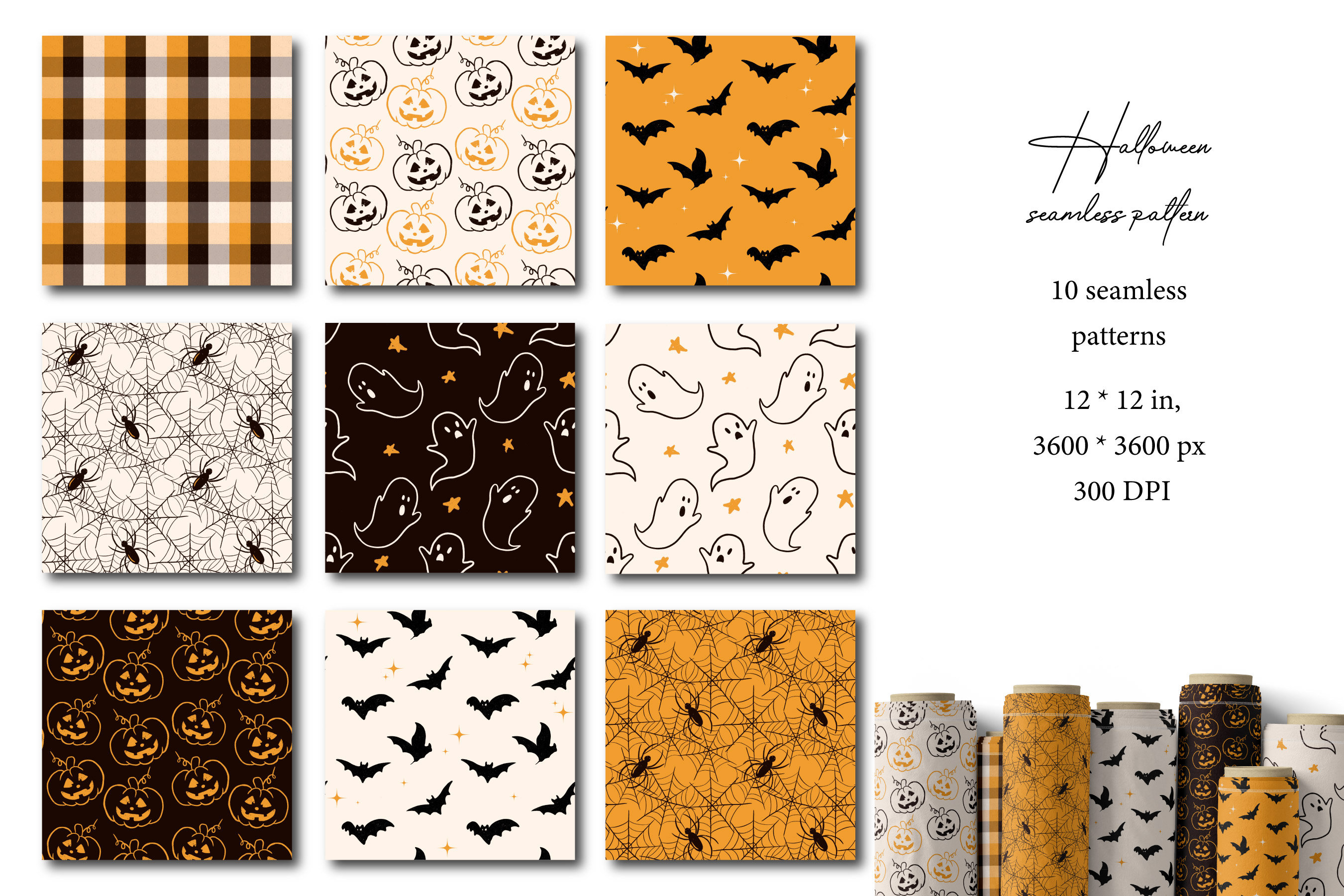 Halloween Digital Paper Trick or Treat Scrapbook Papers Boo - Etsy