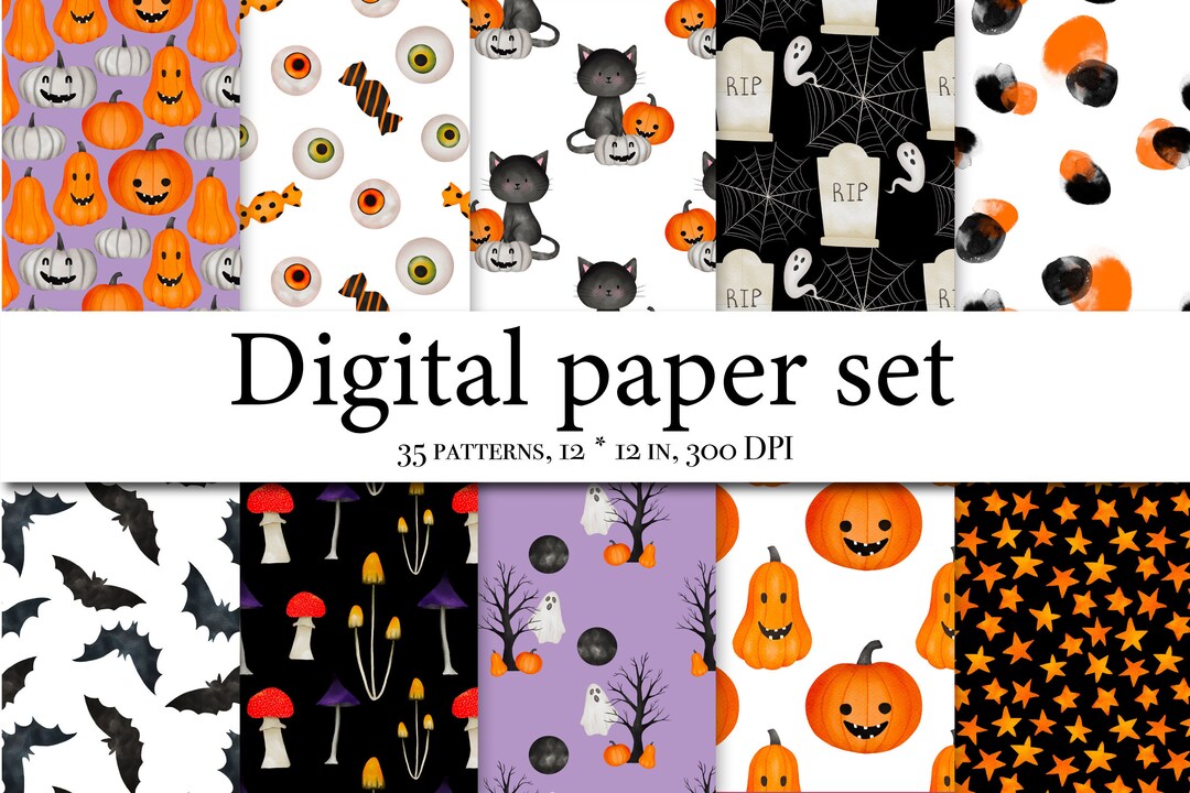 Halloween Seamless Paper - Digital Scrapbooking Halloween - Scrapbook ...