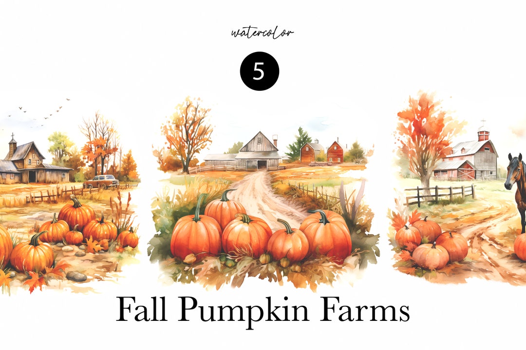 Watercolor Fall Clipart - Watercolor Autumn Clipart - Watercolor Fall ...