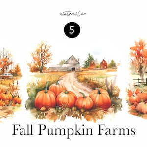 Watercolor Fall Clipart - Watercolor Autumn Clipart - Watercolor Fall ...