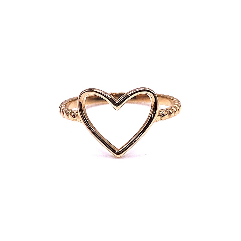 Open Heart Ring - Etsy