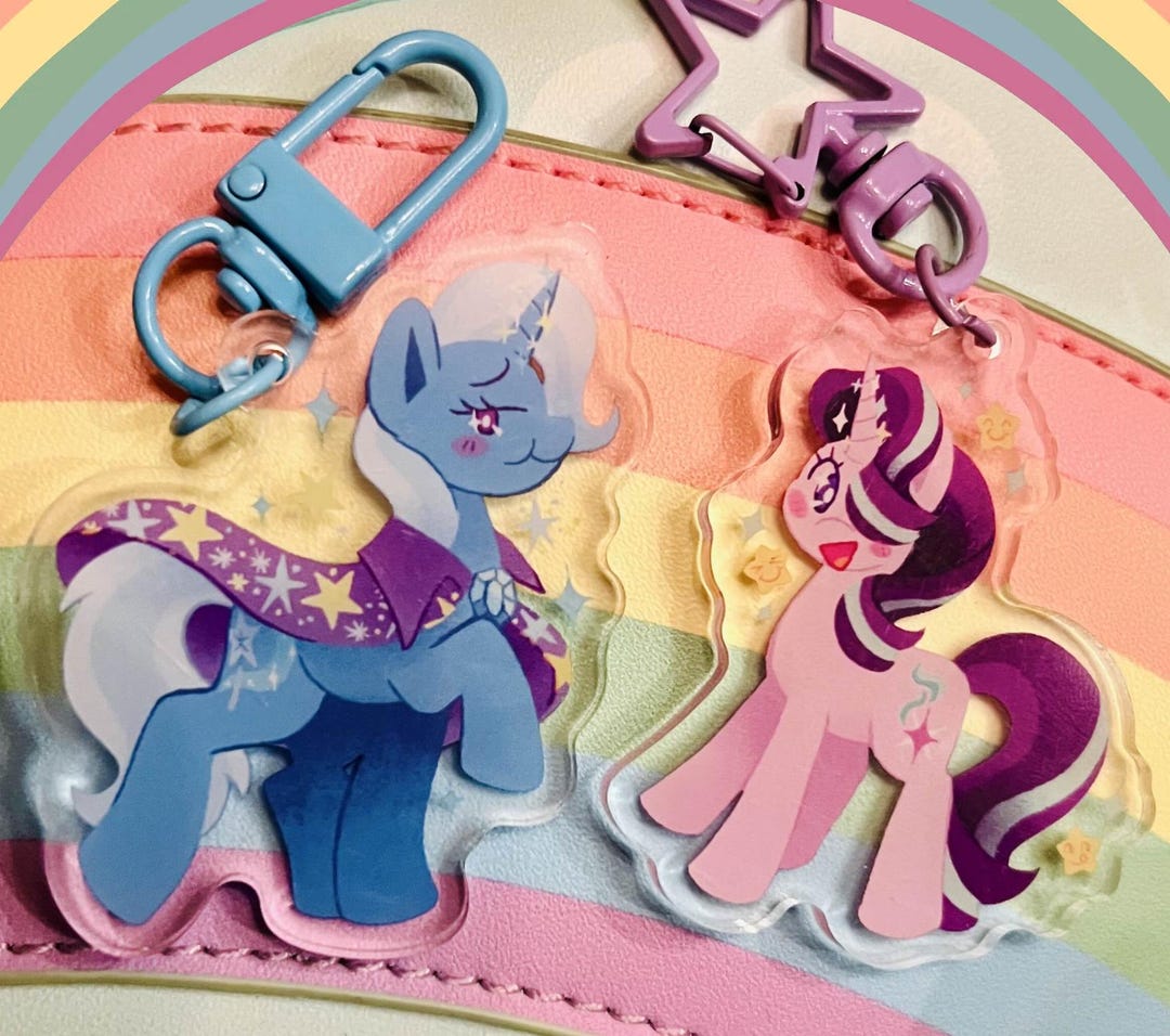 Chibi Starlight Glimmer and Trixie 2" Double Sided Charms - My Little ...