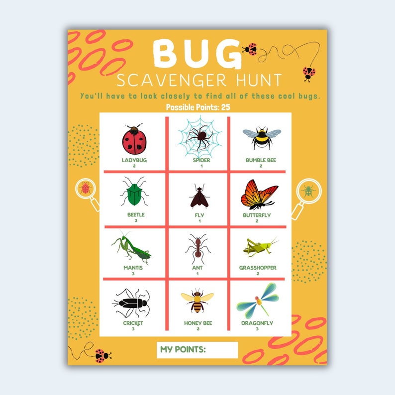 Nature Scavenger Hunts Bundle of 4 – Printable Outdoor Adventure Games ...