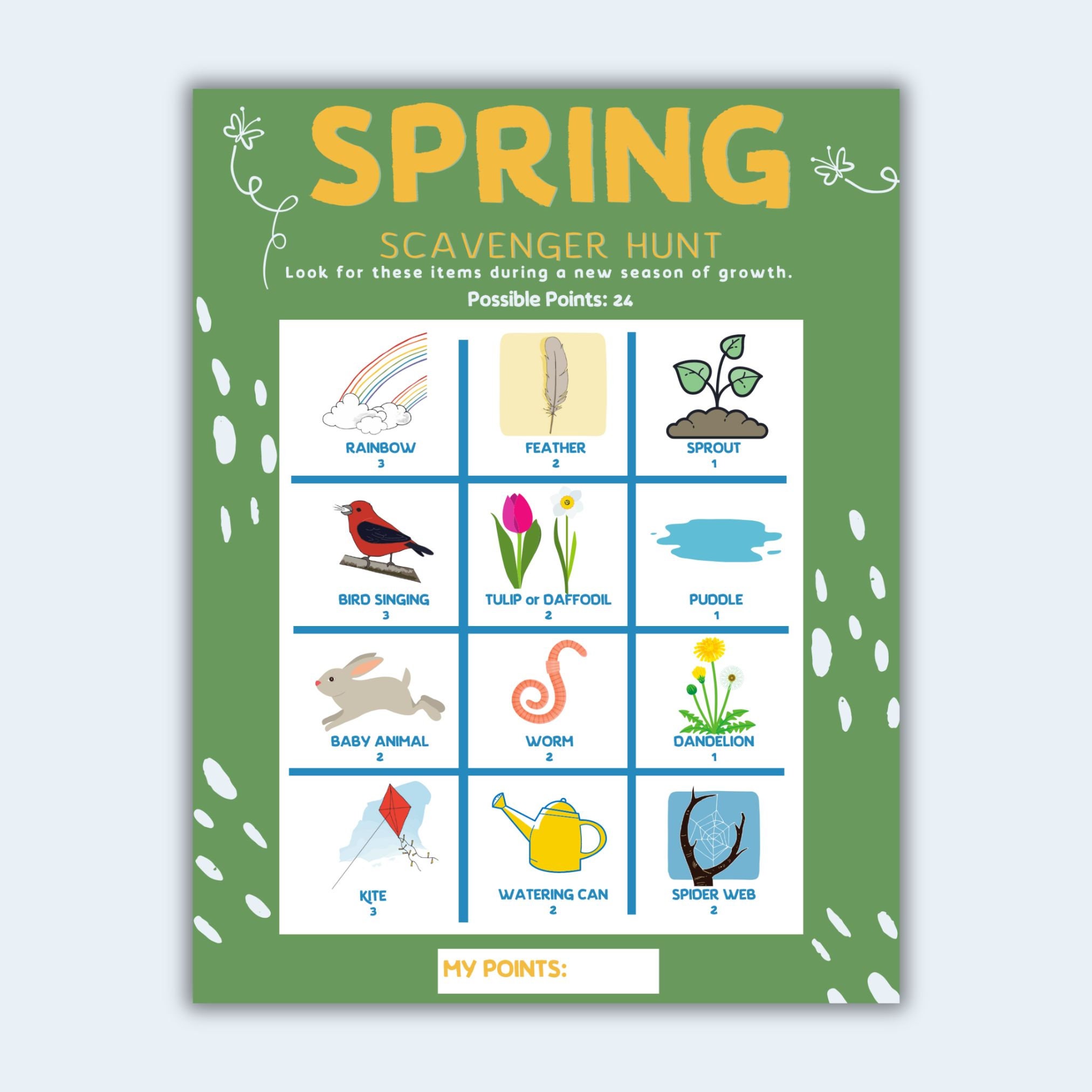 Seasons Scavenger Hunts Bundle | Printable Spring, Summer, Fall ...