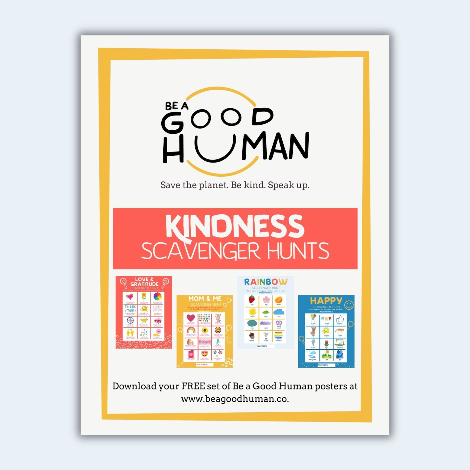 Kindness Scavenger Hunt Bundle - 4 Printable Scavenger Hunts for Kids ...