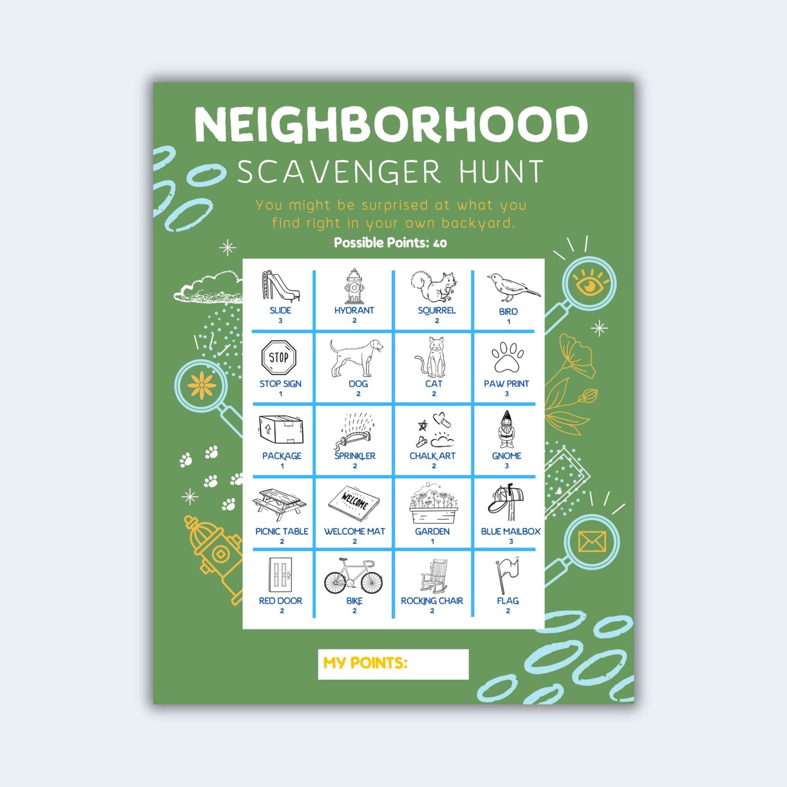 Neighborhood Scavenger Hunts Bundle of 4 - Etsy