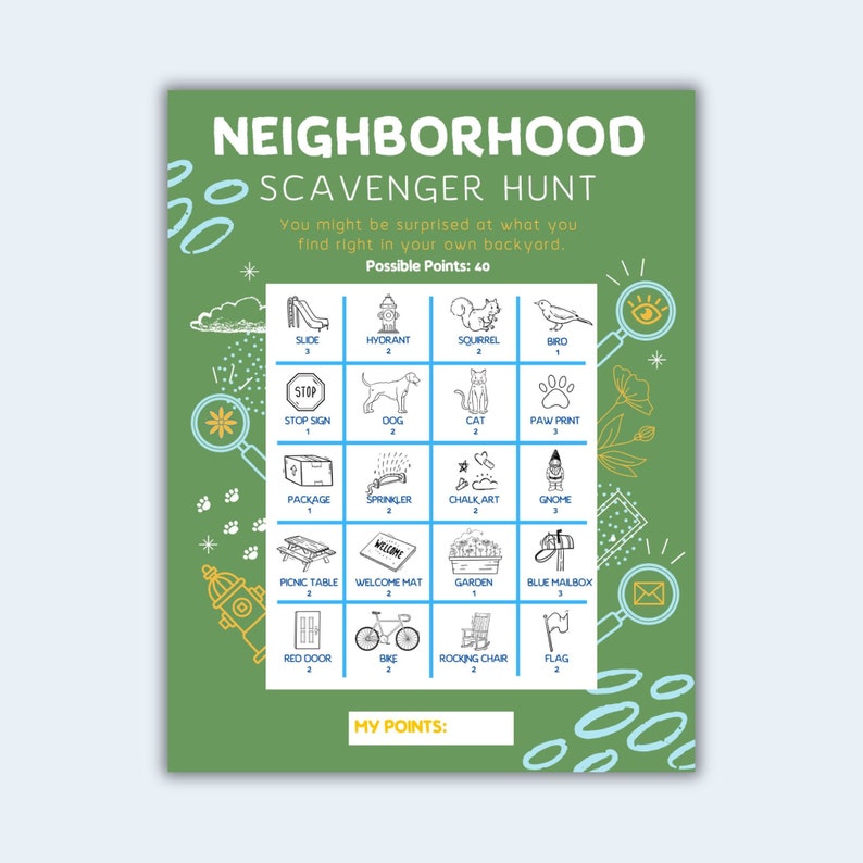 Neighborhood Scavenger Hunts Bundle of 4 - Etsy