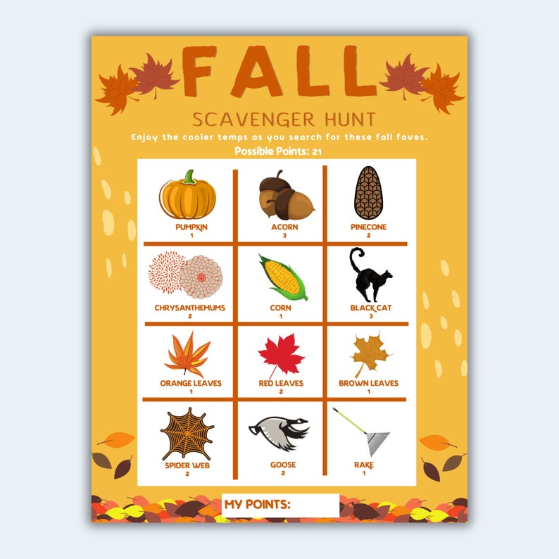 Seasons Scavenger Hunts Bundle | Printable Spring, Summer, Fall ...