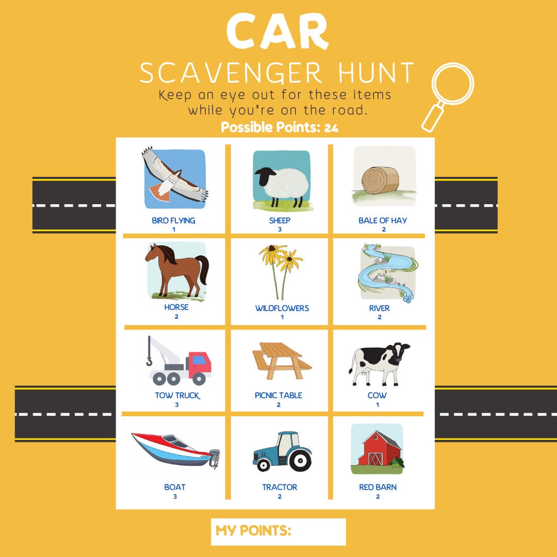 Road Trip Scavenger Hunts Bundle of 4 - Etsy