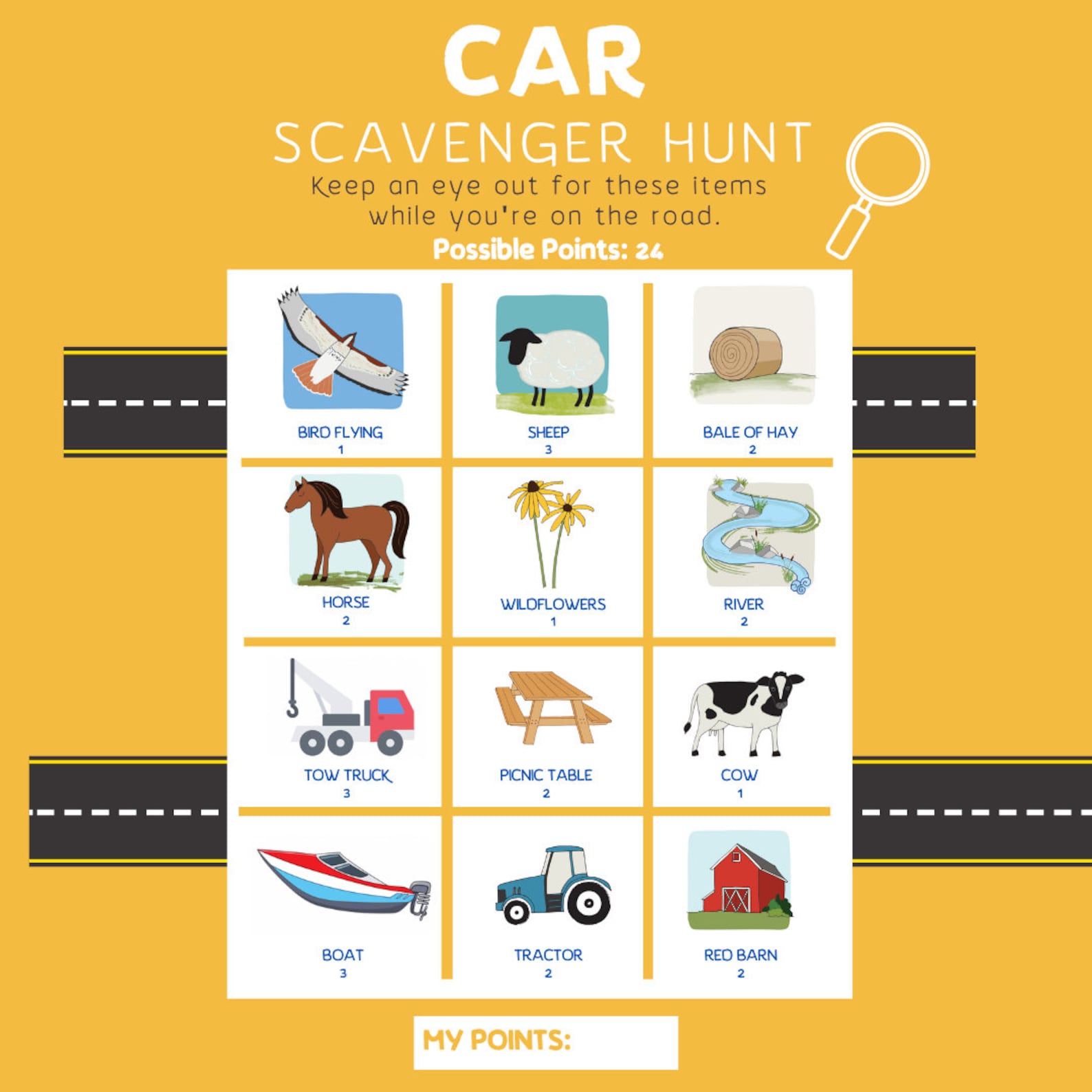 Road Trip Scavenger Hunts Bundle of 4 - Etsy