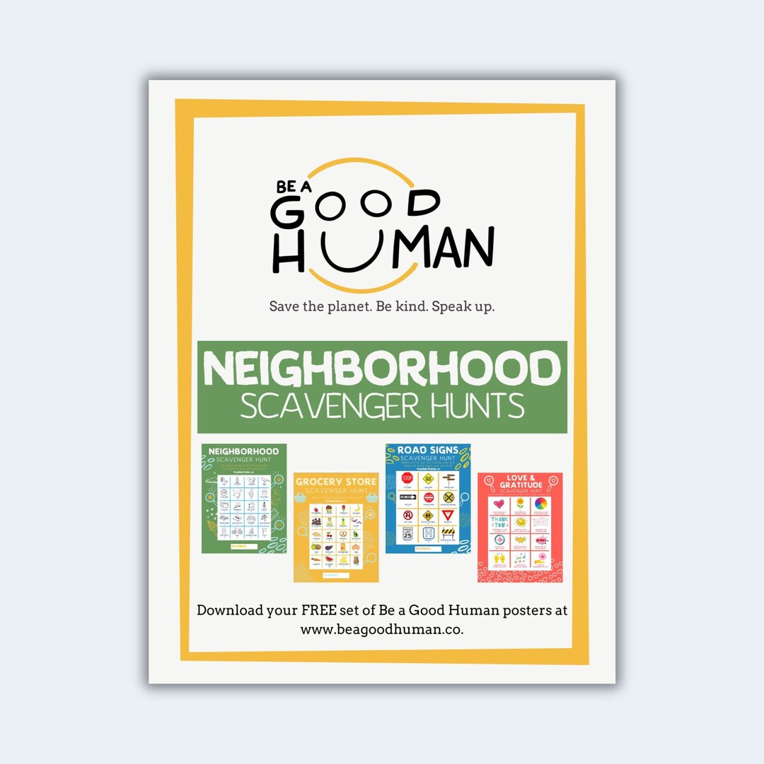 Neighborhood Scavenger Hunts - Printable Road Trip Game for Kids, Teens ...