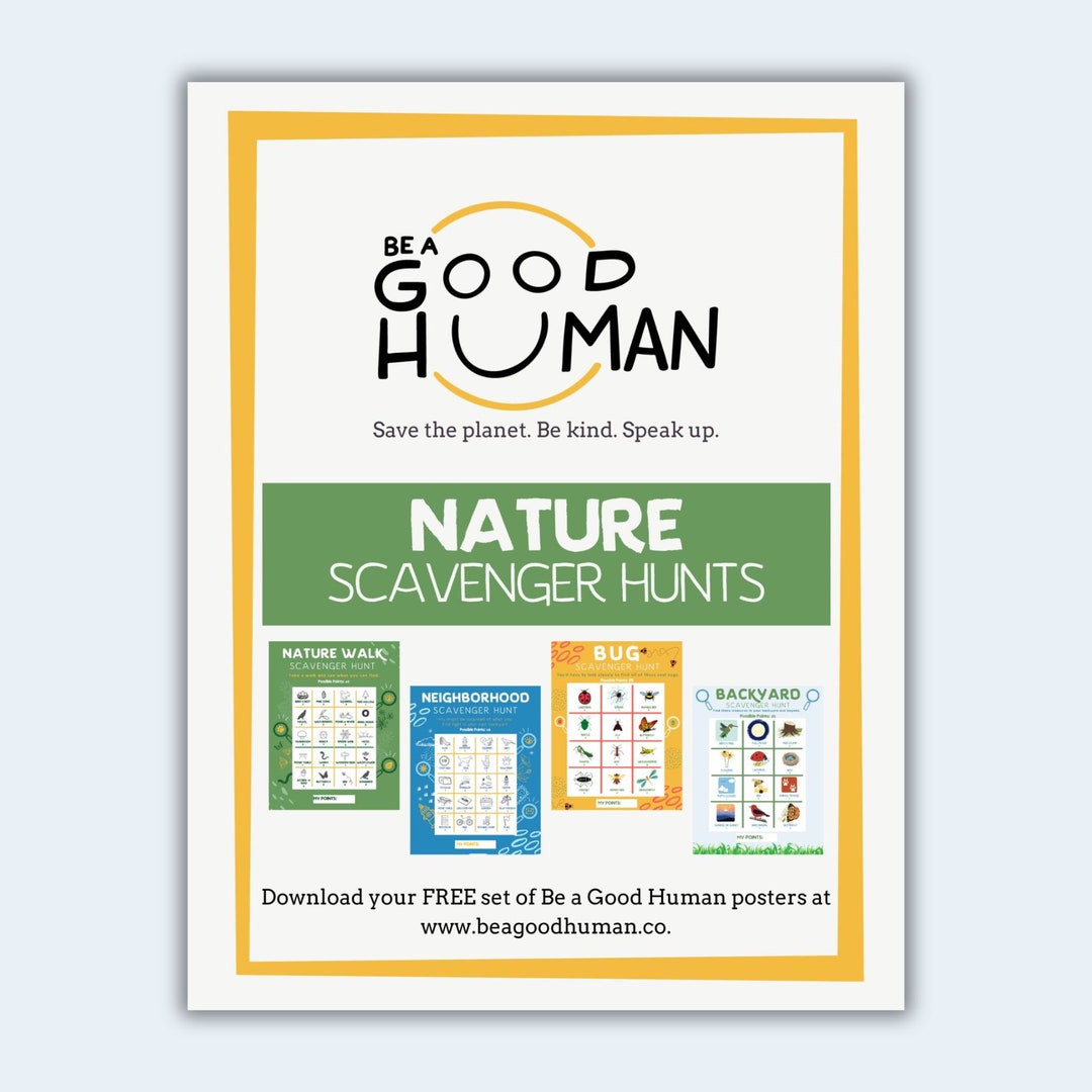 Nature Scavenger Hunts Bundle of 4 – Printable Outdoor Adventure Games ...