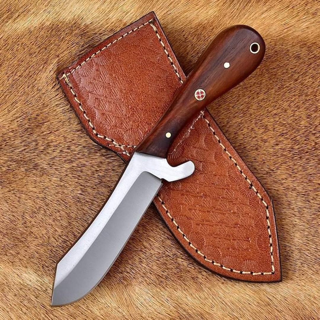Personalized 10''custom Forged Hunter Knife Damascus Steel Bowie Knife ...